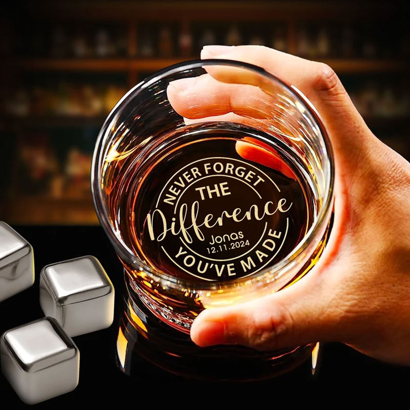 Custom Retirement Whiskey Glass Engraved Gift