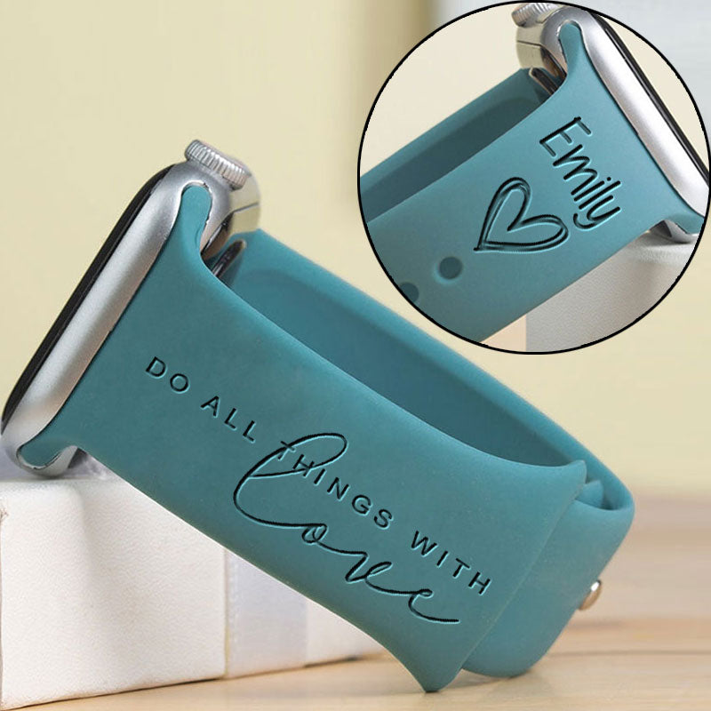 Personalized Positive Affirmation Inspiration Mantra Watch Band