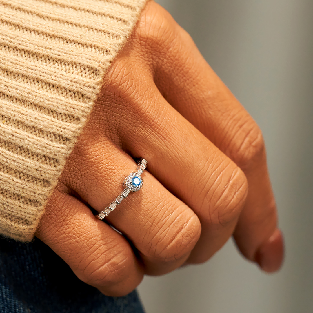 Tiny Something Blue Ring – OliviaHandicrafts