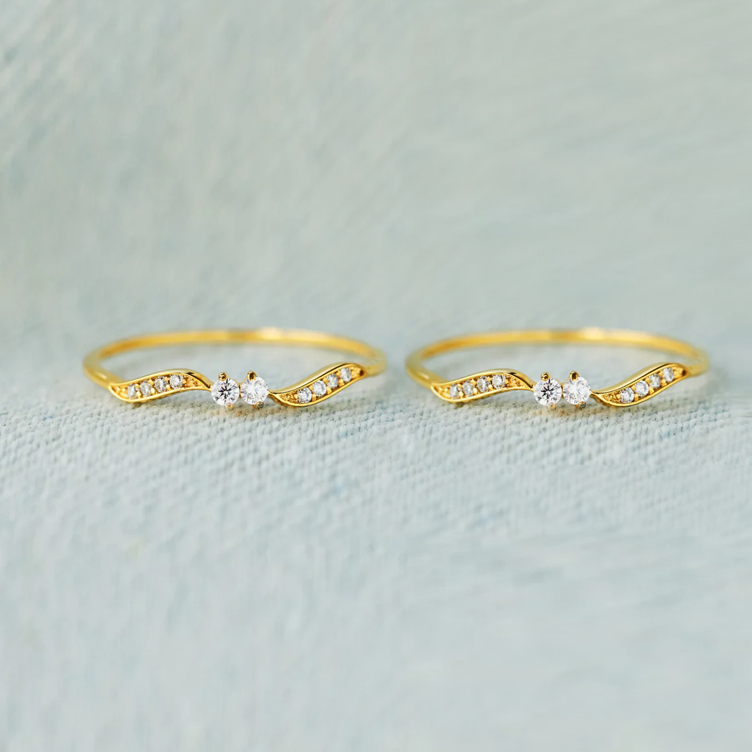 Matching Mother & Daughter Double Stone Rings – OliviaHandicrafts