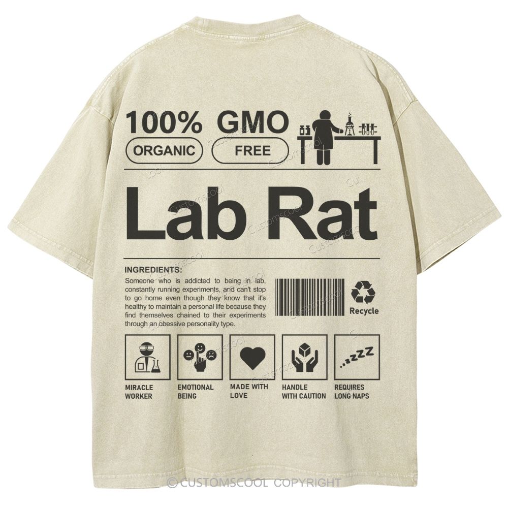 Lab Rat Unisex Fit Washed T-Shirt