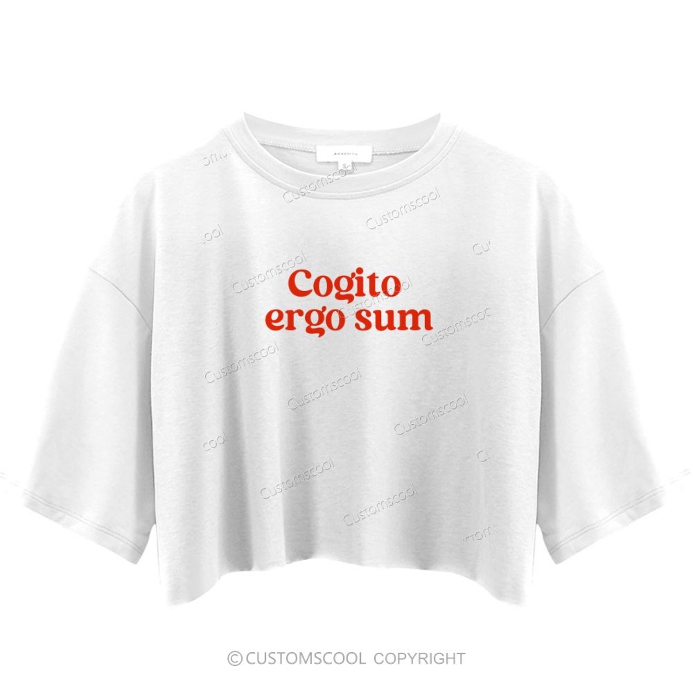 Cogito Ergo Sum Crop Tops – Customscool