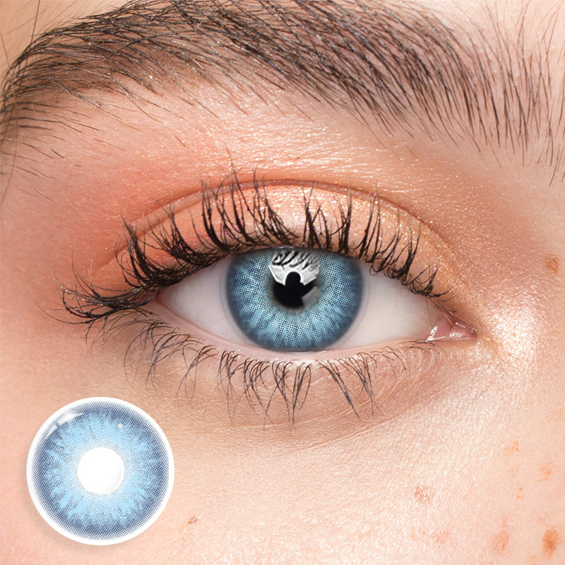 Adeline Blue Natural Look 1 Year Colored Contacts – HANIIX