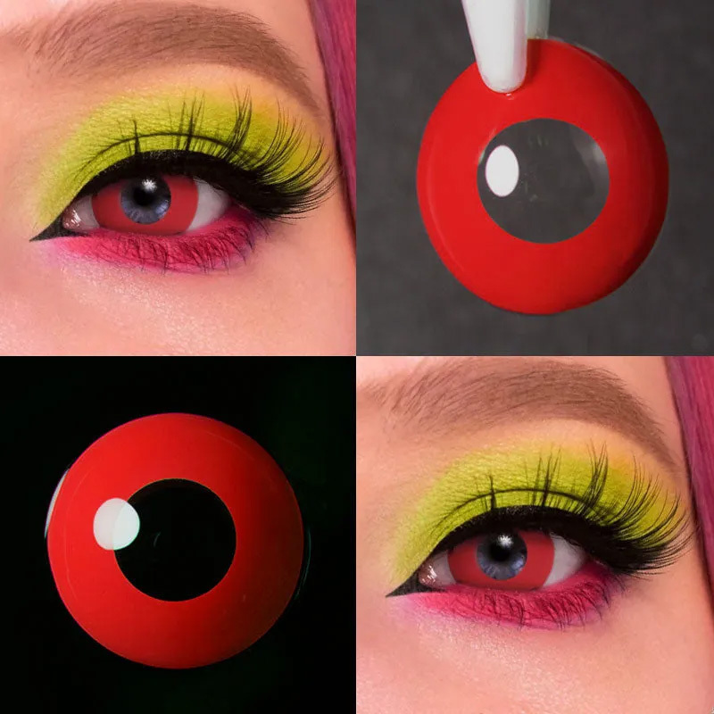 Block Red Halloween Vampire Costume Colored Contacts – HANIIX