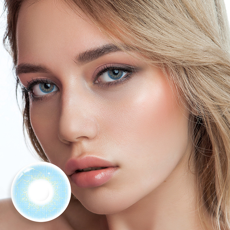 HANIIX Nova Blue Vibrant Yearly Colored Contacts
