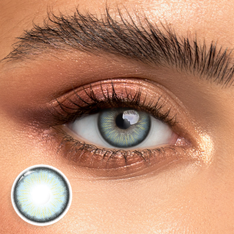 HANIIX Seattle Grey Blue Natural 1 Year Colored Contacts