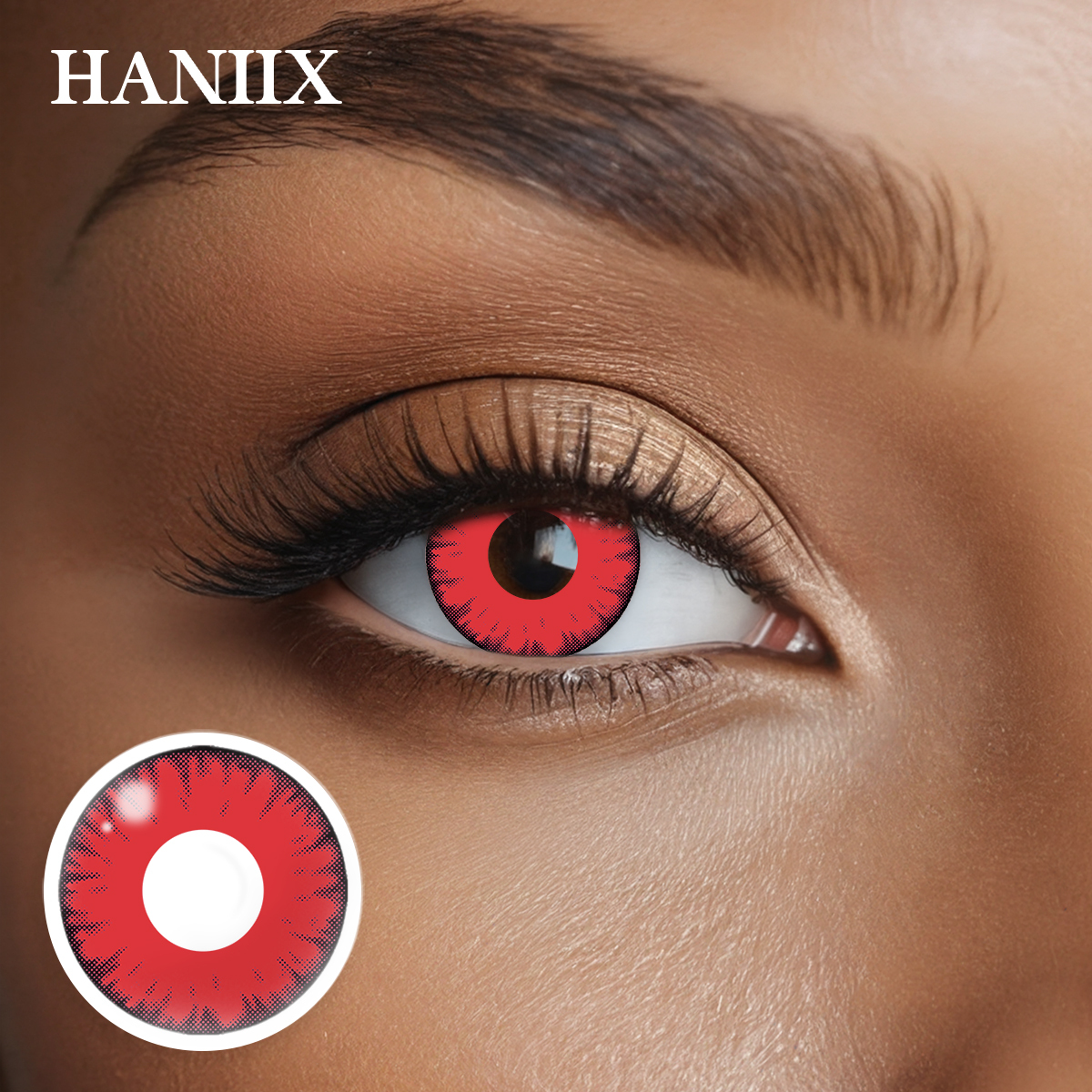 HANIIX Twilight Vampire Red Prescription Colored Contacts