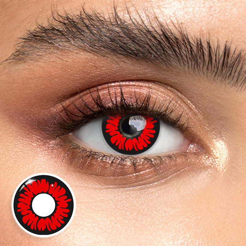 Vampire Devil Red Halloween Costume Creepy Colored Contacts – HANIIX