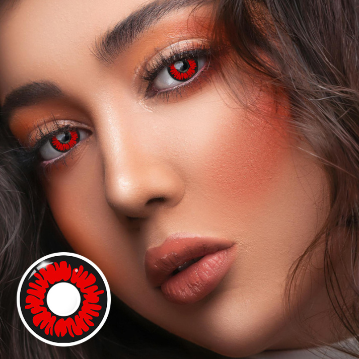 Vampire Devil Red Halloween Costume Creepy Colored Contacts – HANIIX