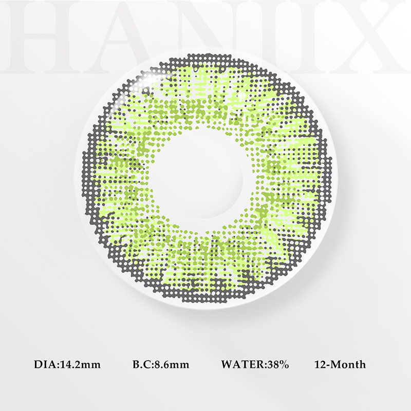 3 Tone Royal Green Natural Look 6 Months Colored Contacts – HANIIX