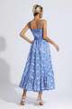 Michelle Blue Printed Maxi Dress