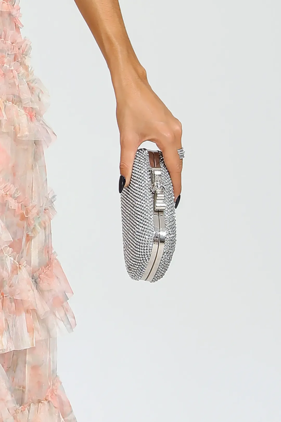 Miles Silver Diamond Bag