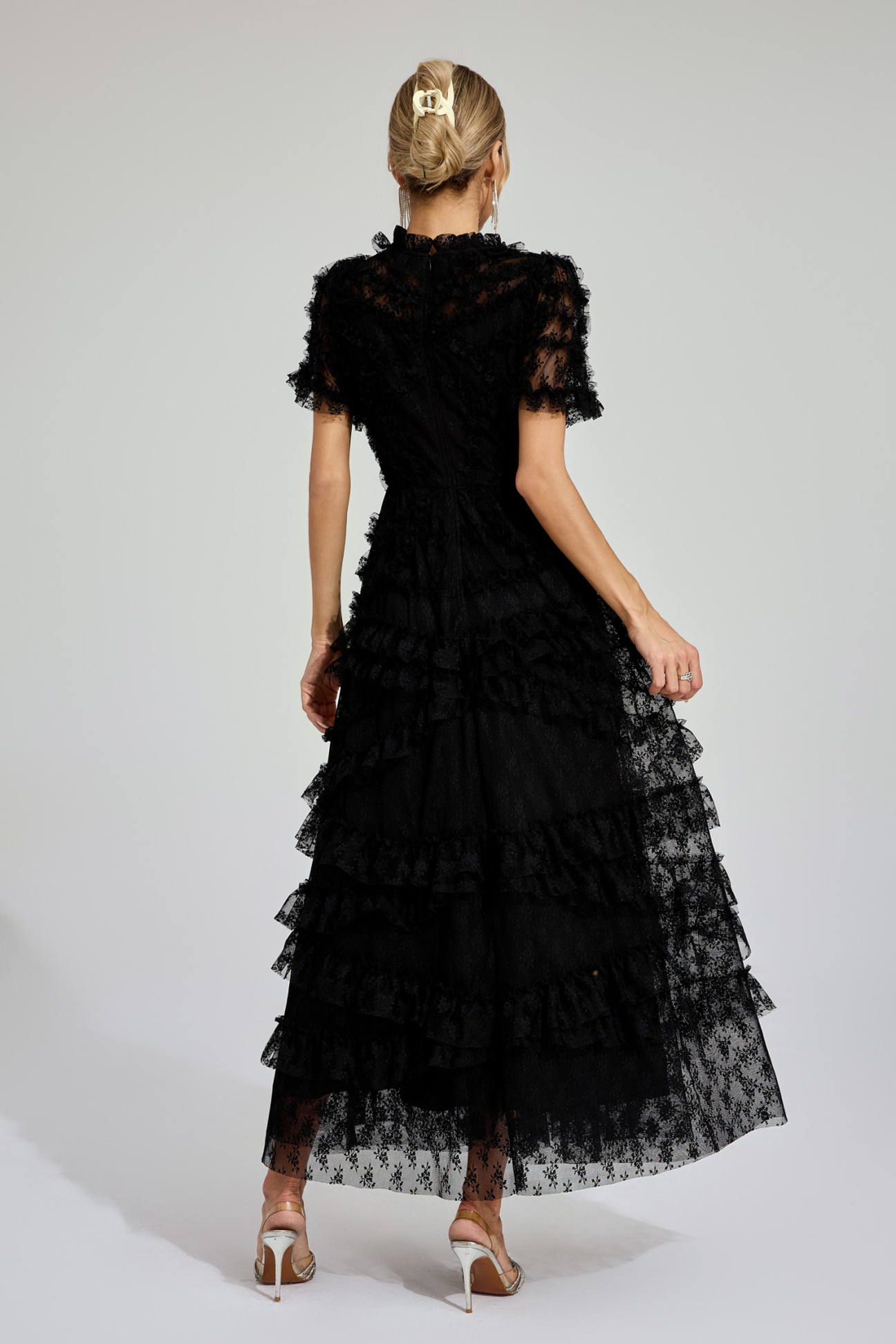 Saroyan Black Floral Midi Dress