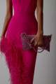 Payton Rose Red Feather Dress