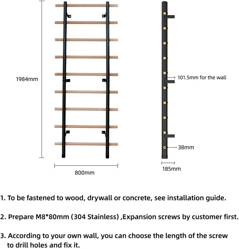 Swedish Ladder: Versatile Fitness Tool – Trainnox