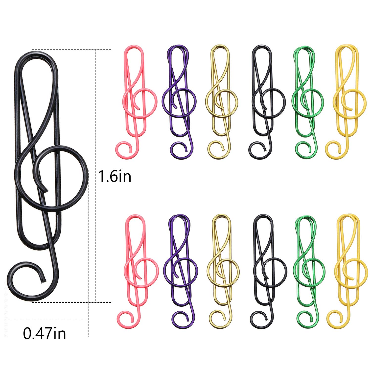 🎵Music multicoloured metal paper clips(100 PCS) – Fairyc