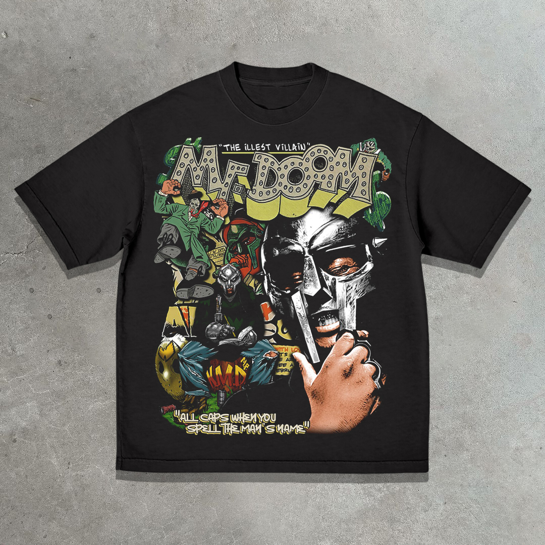 Masked Singer Casual Street Festival Print T-Shirt