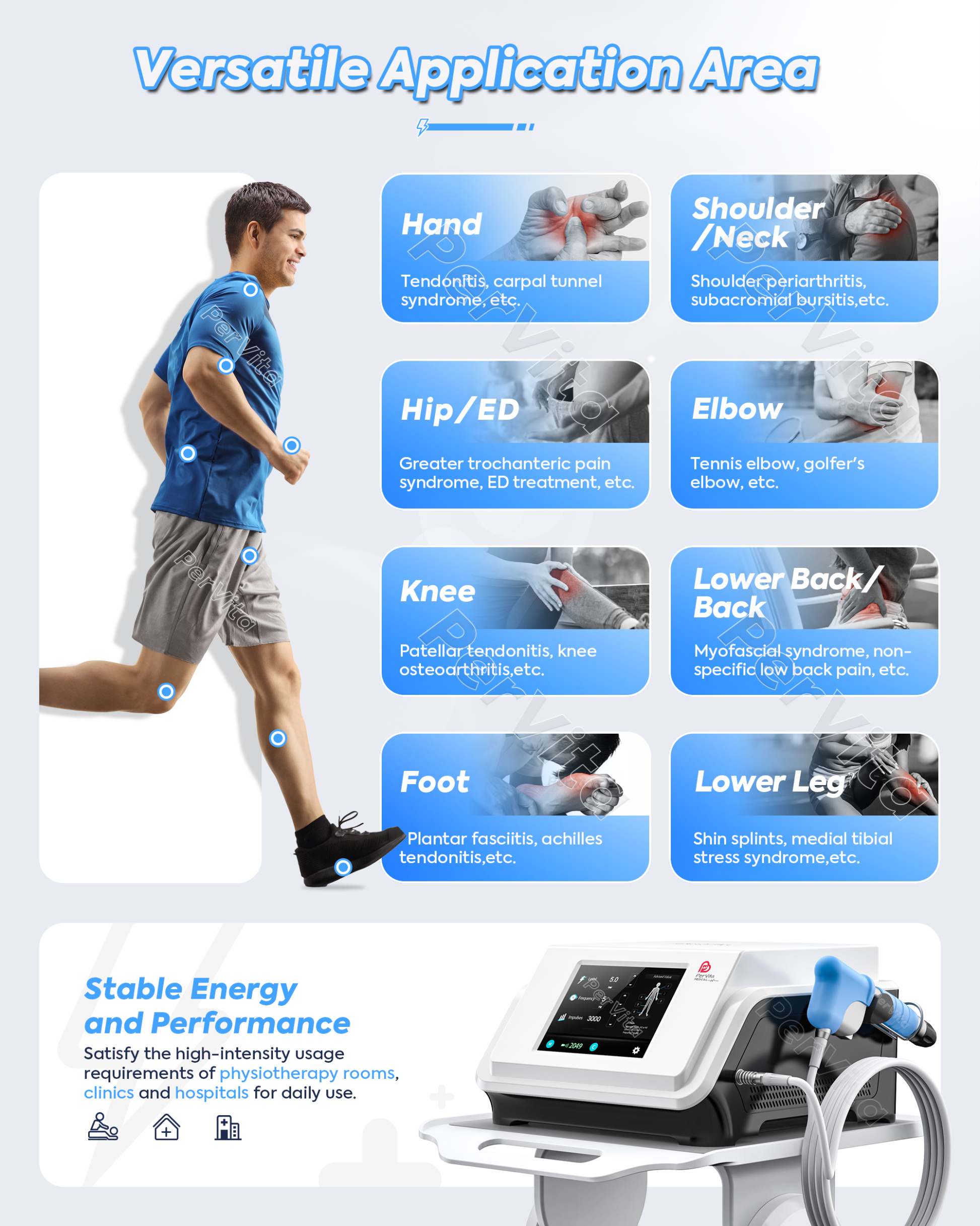 PerVita Medical Extracorporeal Shock Wave Therapy Machine PSP20 ...