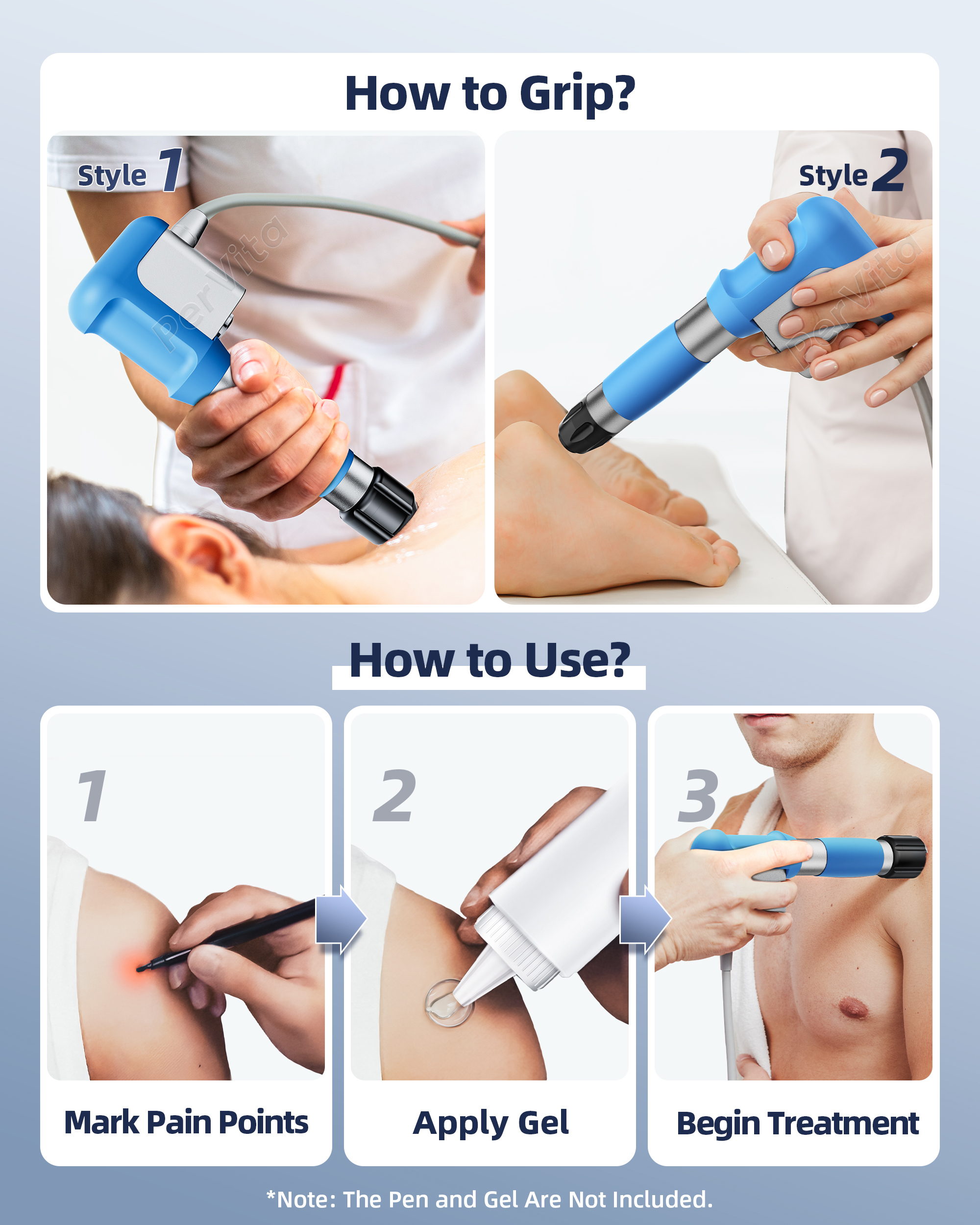 PerVita Medical Extracorporeal Shock Wave Therapy Machine PSP15 ...
