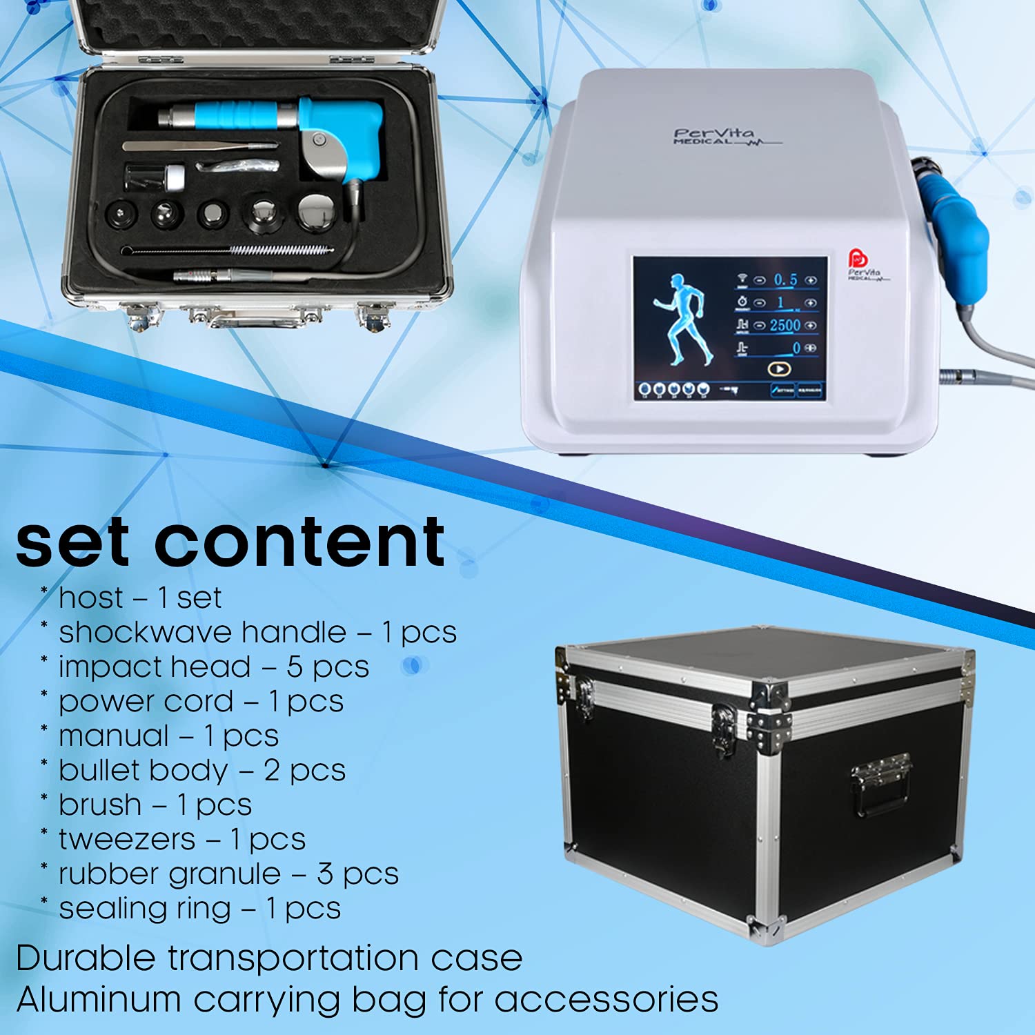 PERVITA MEDICAL Extracorporeal Shock Wave Therapy Machine PSP20