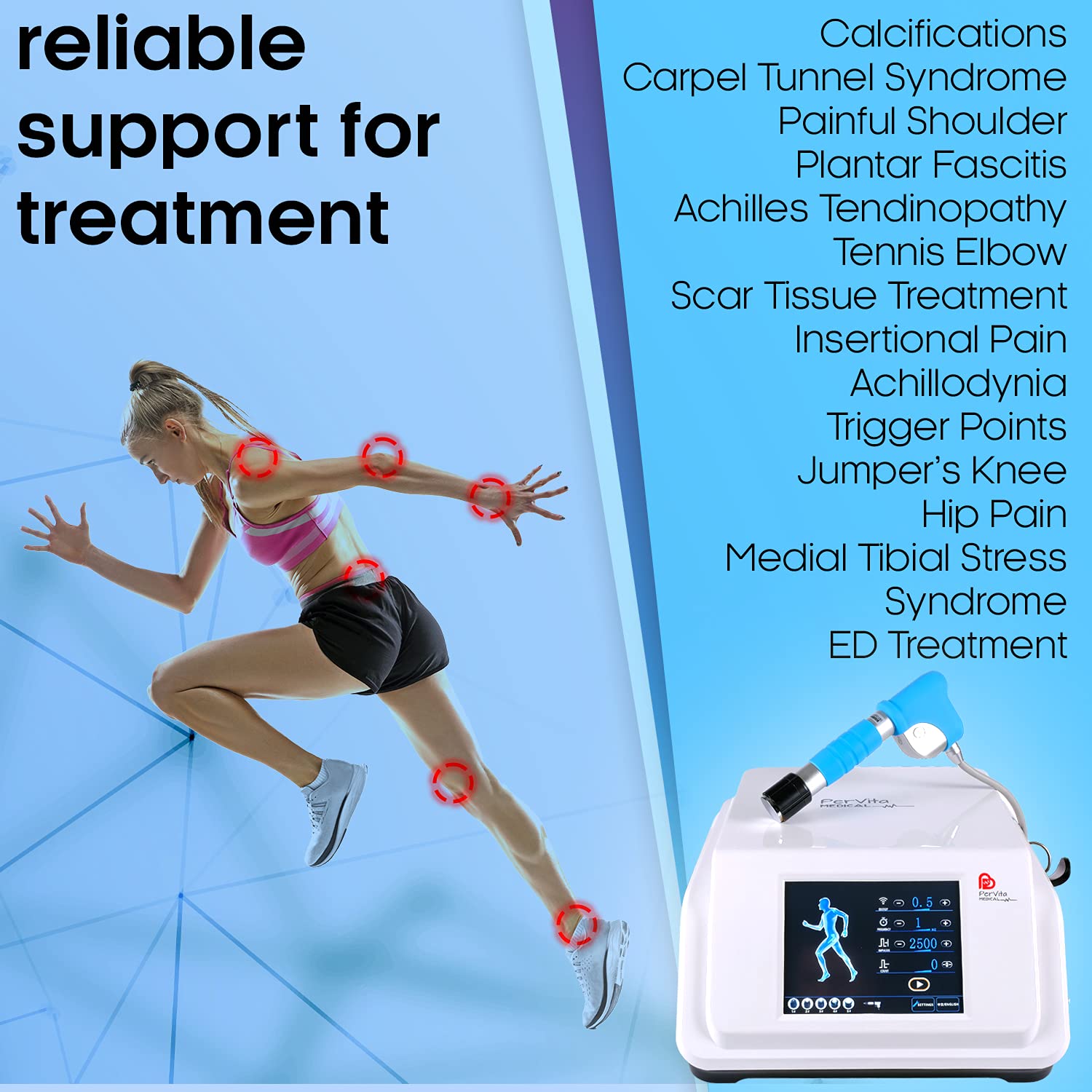 PERVITA MEDICAL Extracorporeal Shock Wave Therapy Machine PSP20