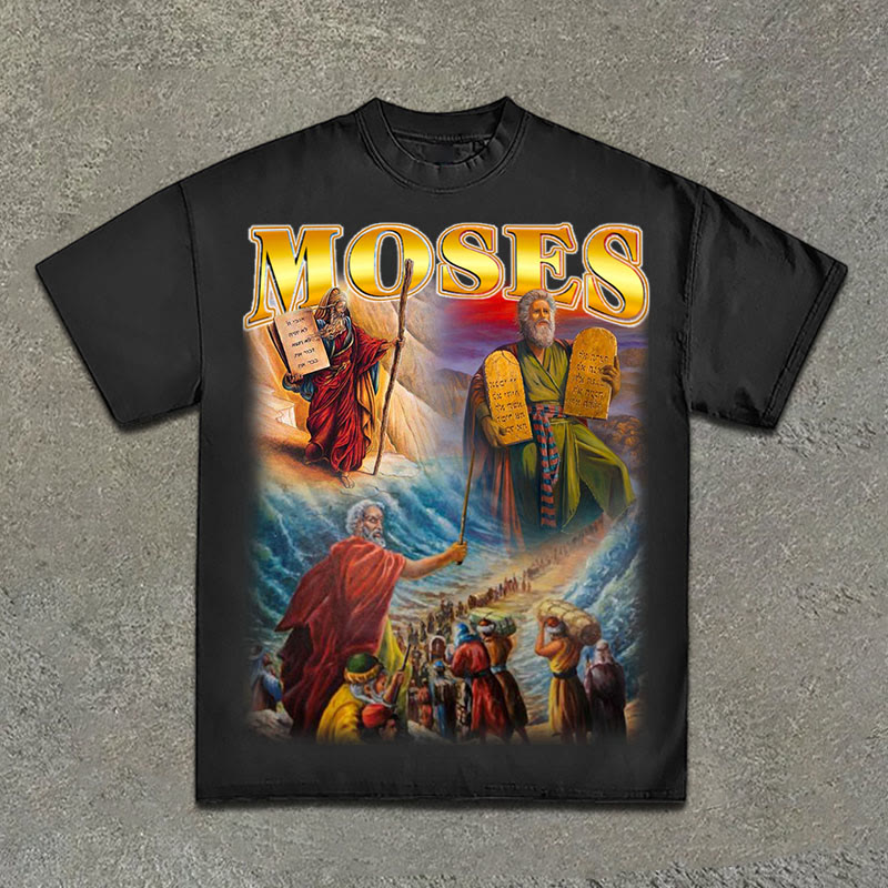 Vintage Moses Print T-shirt
