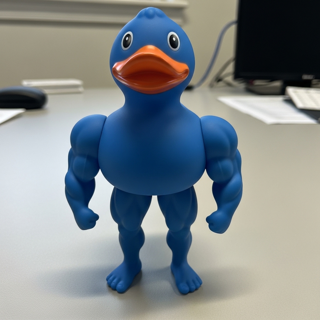 💪🦆 Strong Muscle Duck – The Gym Bro of the Duck World