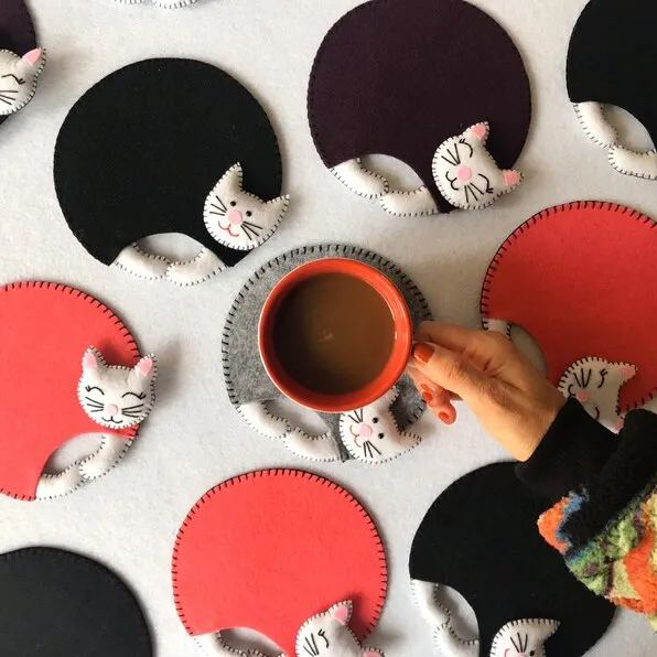 😻Cute Cat Coasters