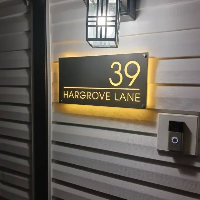 Modern LED House Numbers Sign