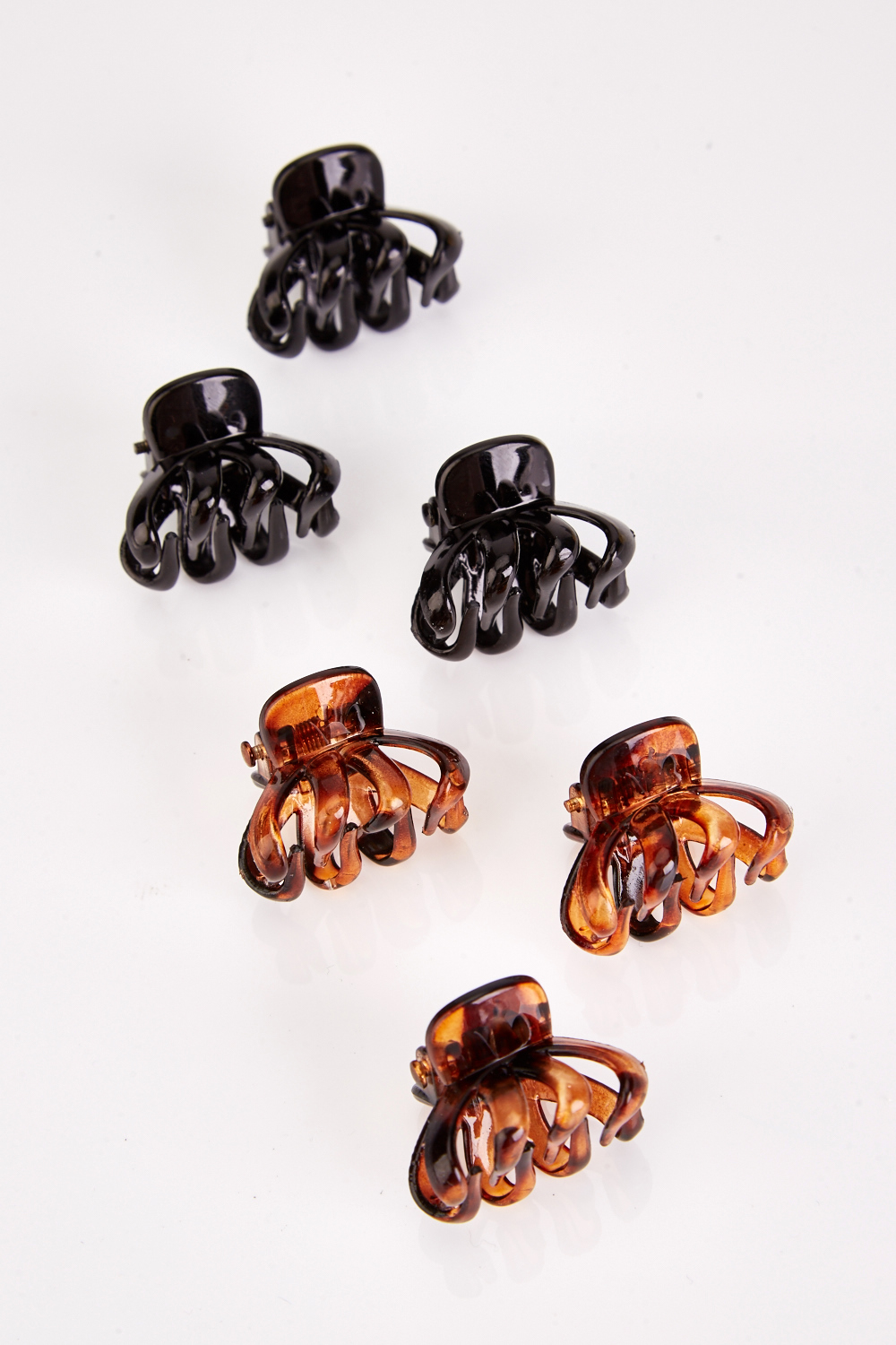 WOW Pack Of 6 Small Crocodile Hair Clips Everything5Pounds