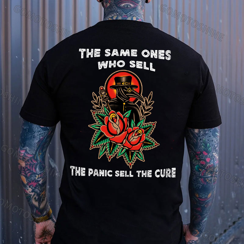 THE SAME ONES WHO SELL THE PANIC SELL THE CURE Plague Doctor Print Men ...