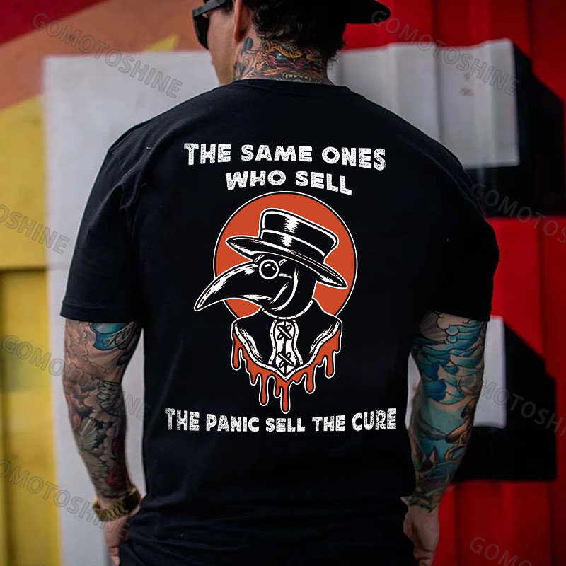 THE SAME ONES WHO SELL THE PANIC SELL THE CURE Plague Doctor Print Men ...
