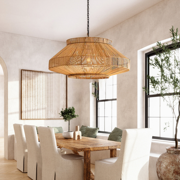 Extra Large Rattan Chandelier