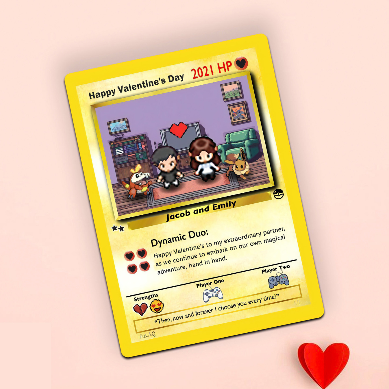 Personalized Anime Game Card Anniversary Day Gift 2 pcs – Unigifta