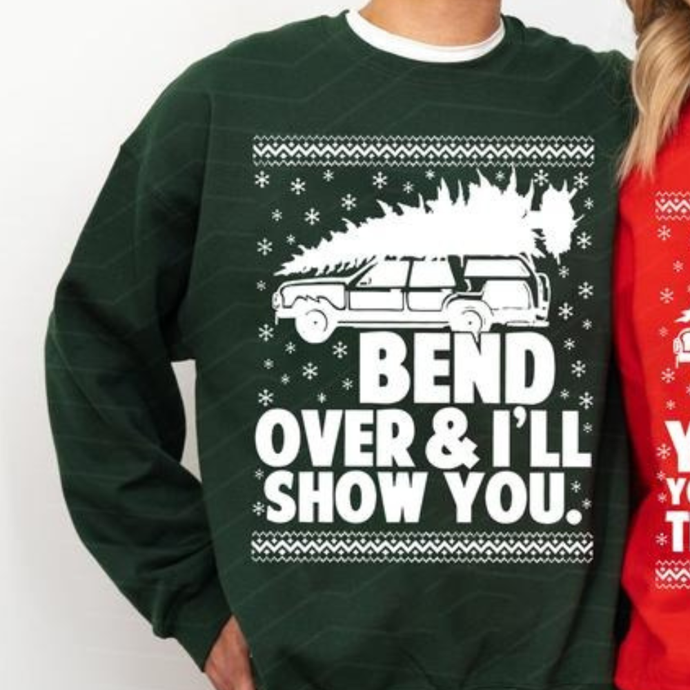 Bend Over and I'll Show You Christmas Couple Matching Shirt – Unigifta