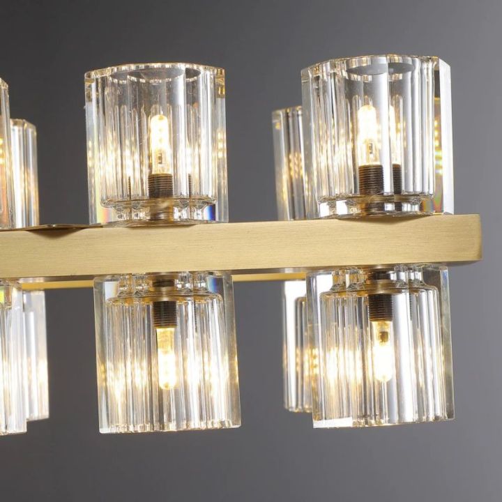 Beliy Crystal Rectangular Chandelier 54",Modern Chandelier