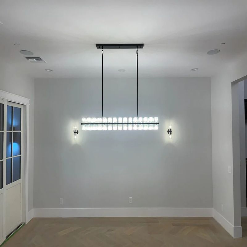 Beliy Crystal Rectangular Chandelier 54",Modern Chandelier