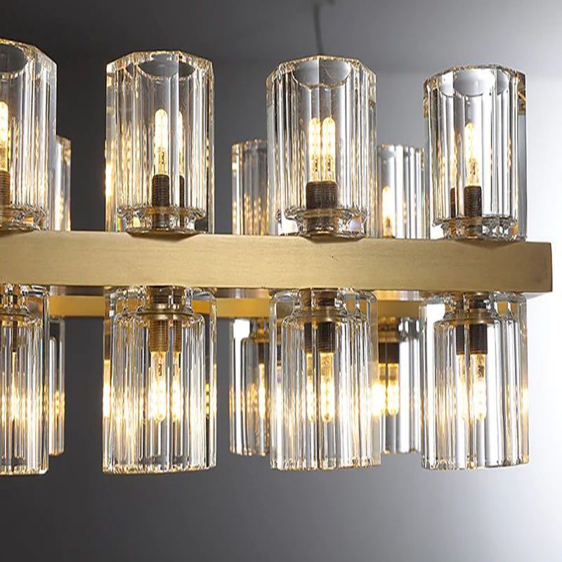 Beliy Crystal Rectangular Chandelier 54",Modern Chandelier