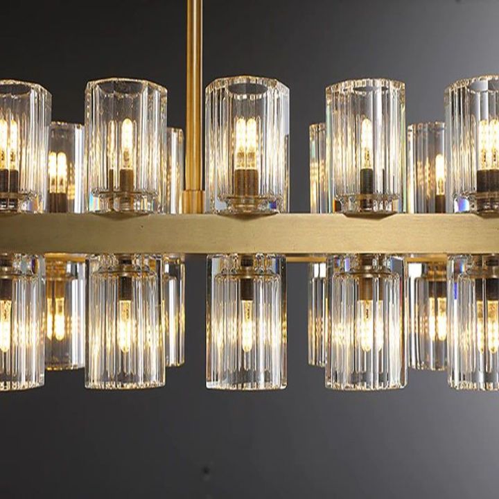 Beliy Crystal Rectangular Chandelier 54",Modern Chandelier