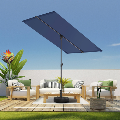HOMSHADE Outdoor Balcony Umbrella with 360 Rotation