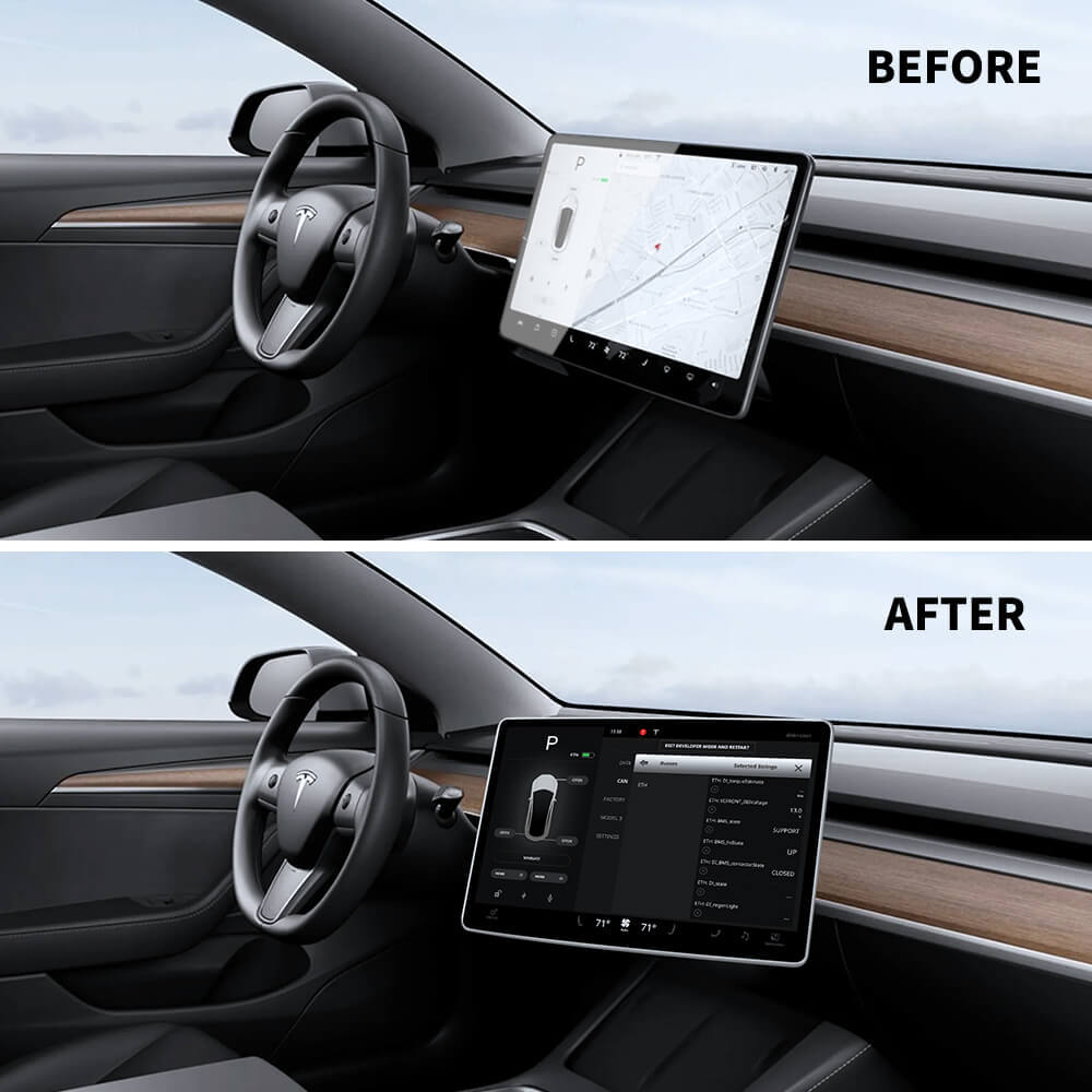 Tes studio-Model 3/Y Dashboard Screen Swivel Mount kit-best Interior ...