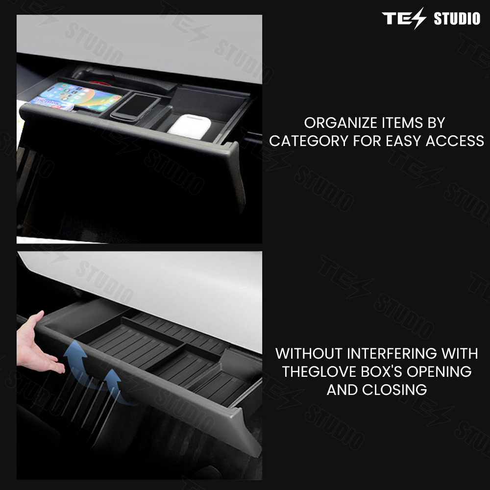 Tesstudio Cybertruck Glove Compartment Storage Box for Tesla Cybertruc ...