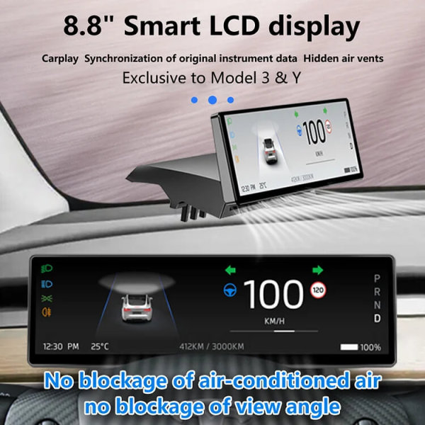 Model 3/Y/Model 3 Highland 8.8-inch Speedometer Instrument Cluster ...