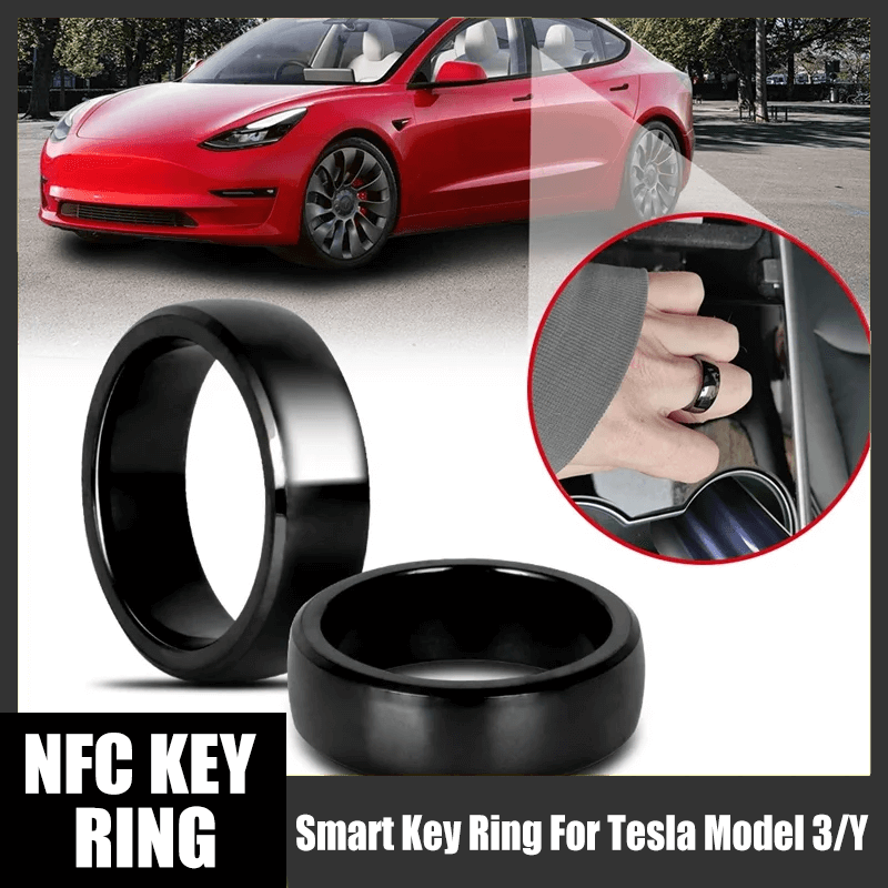 Smart Key NFC Ceramic Keyring RFID Tech Card Key Fob For Tesla Model Y ...
