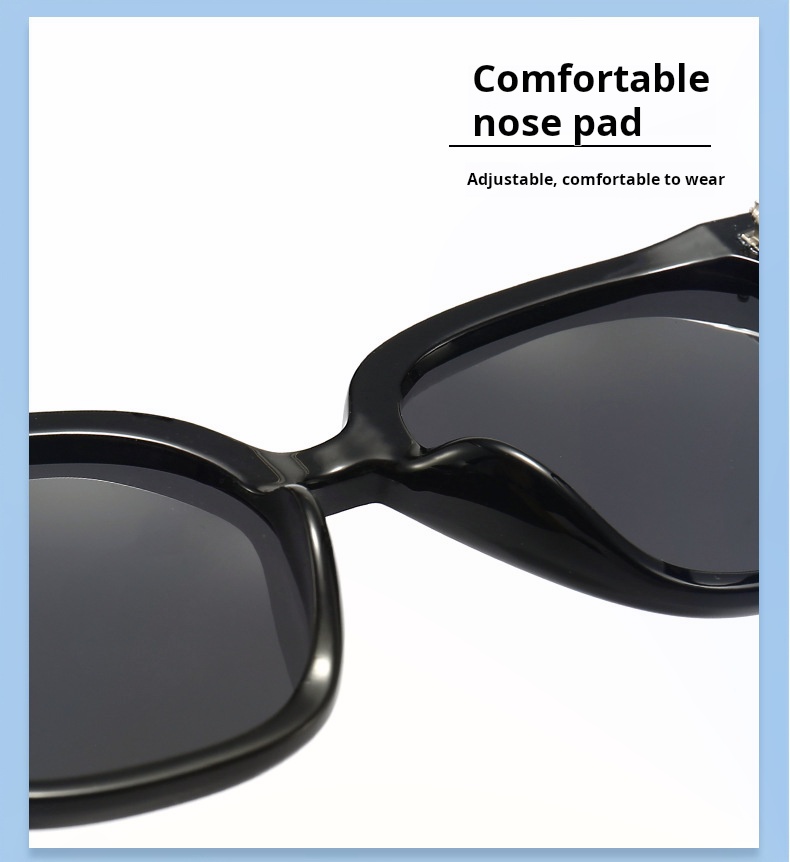 Optigems 2024 New Sunglasses Stylish Large Frame Rice Nail Sunglasses