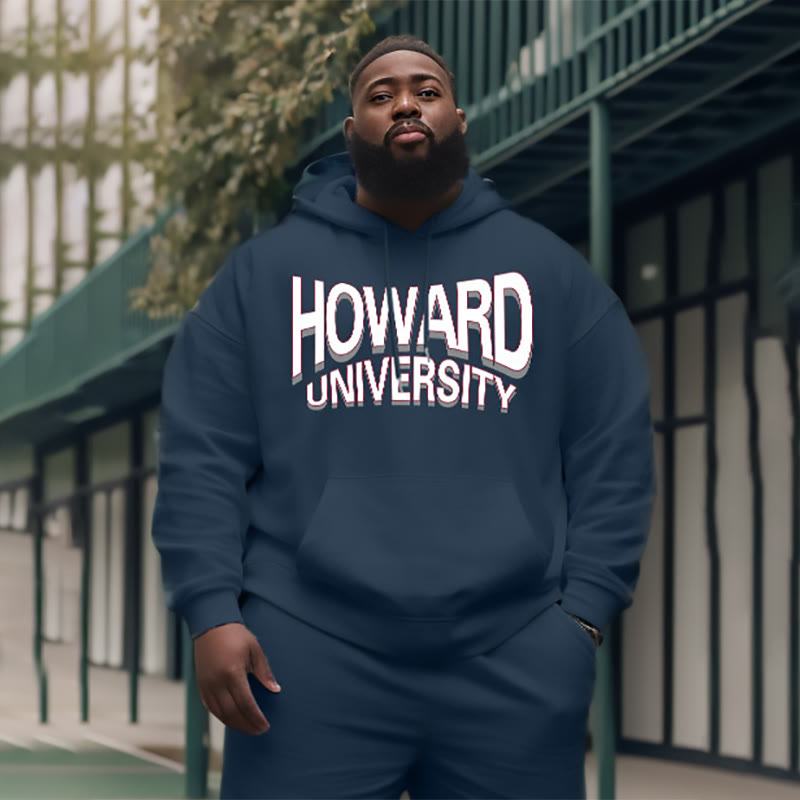 Men's Plus Size Howard University Style Hoodie