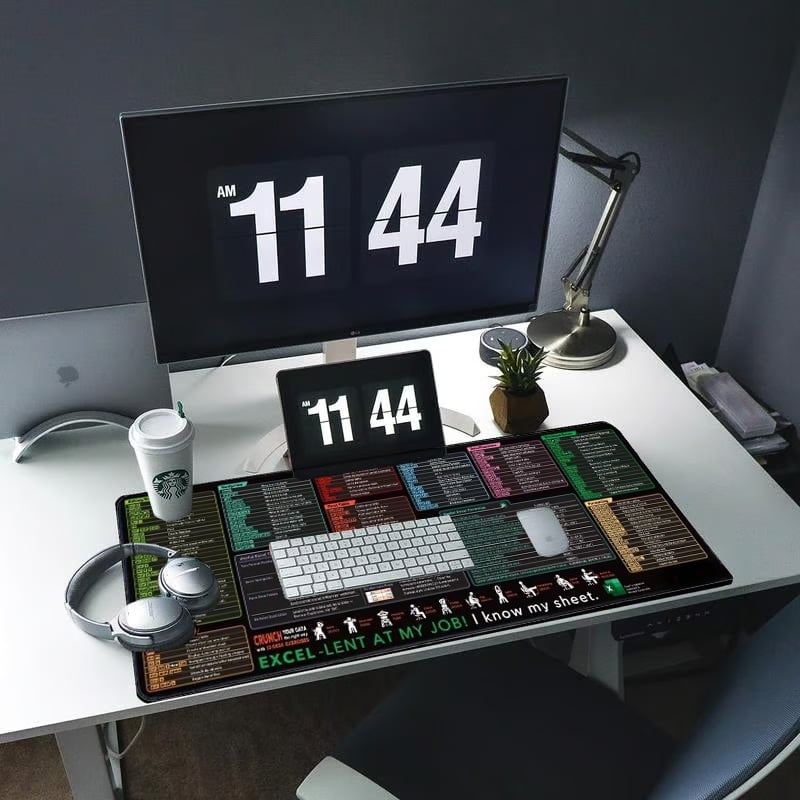 Excel Cheat Sheet Desk Mat