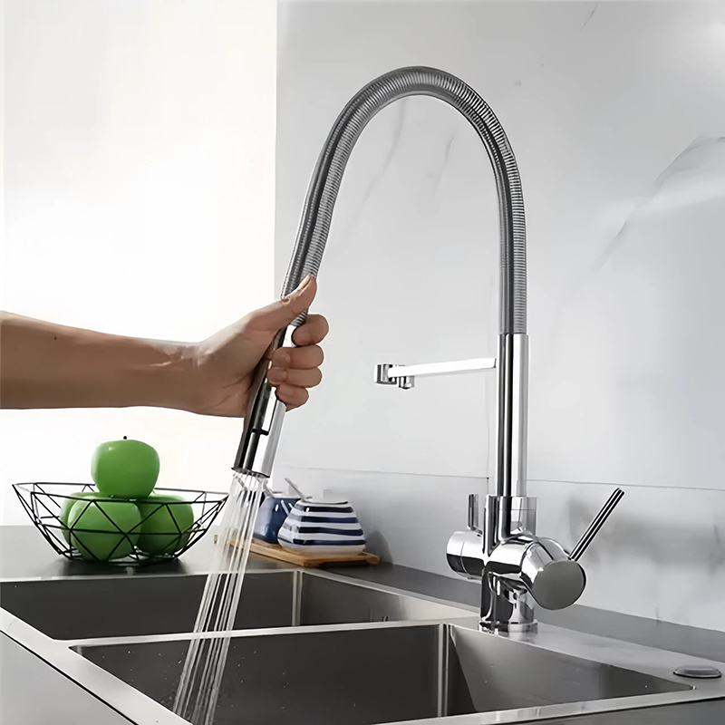 3 Way Kitchen Sink Faucet With Pull Out-Liliumfaucet