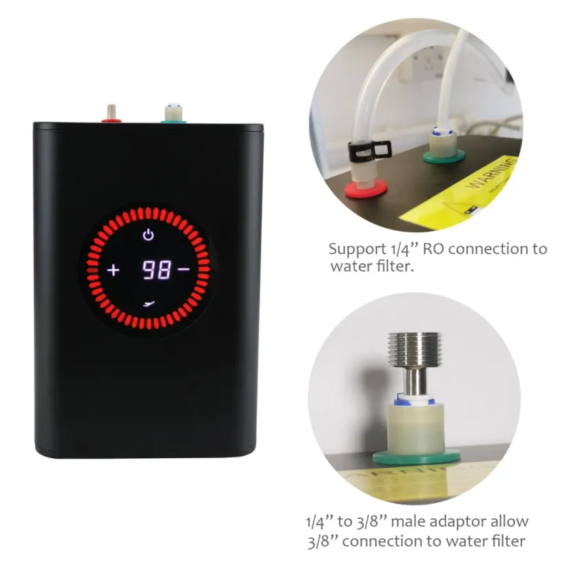 Instant Hot Water Dispenser Tank with Filtration and 3 in 1 boiling wa ...
