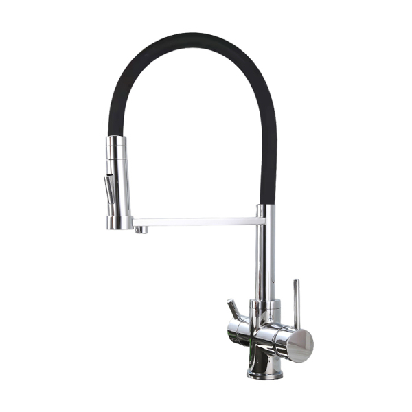 3 Way Pull Out Kitchen Dual Handle Filter Faucet-Liliumfaucet